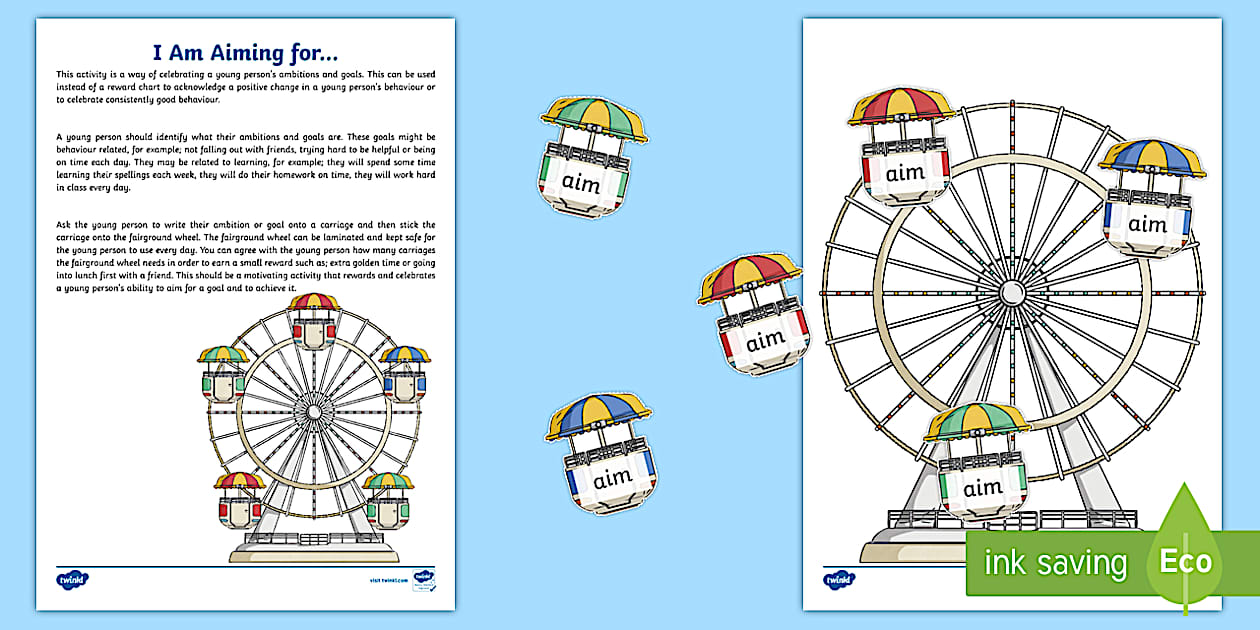 I Am Aiming for... Worksheet (teacher made) - Twinkl