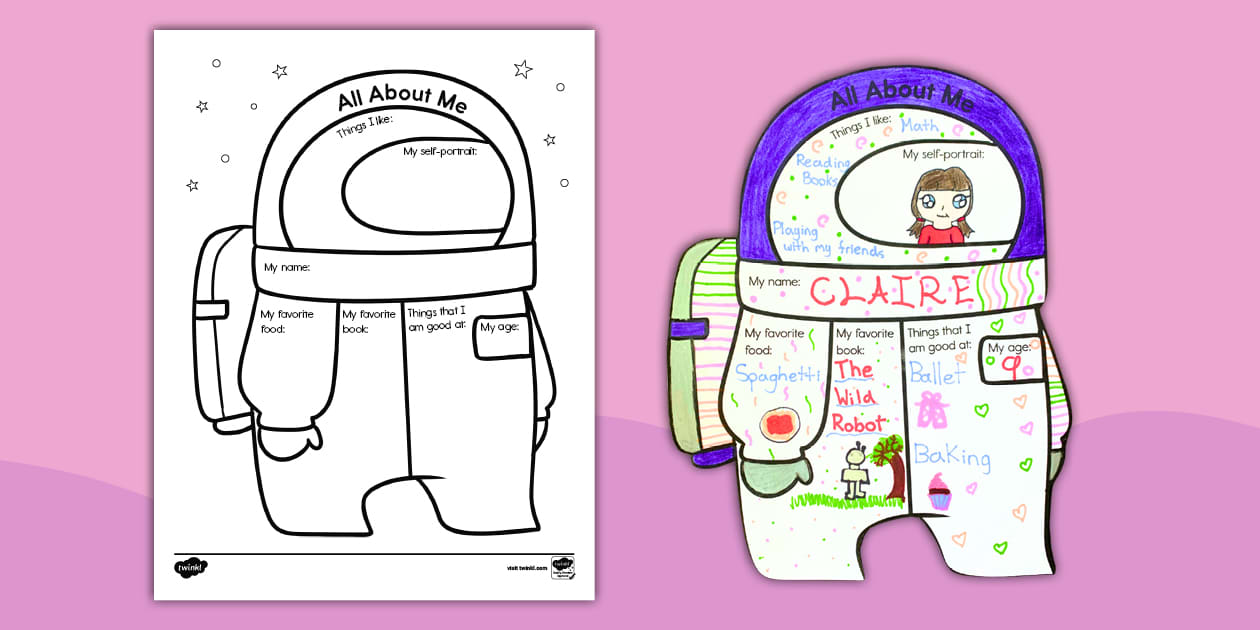 All About Me Astronaut Worksheet (teacher made) - Twinkl