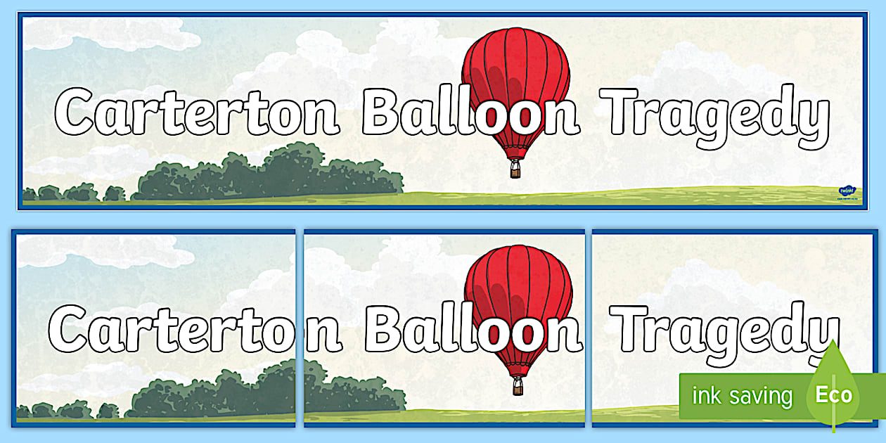 Carterton Balloon Tragedy Banner - Twinkl