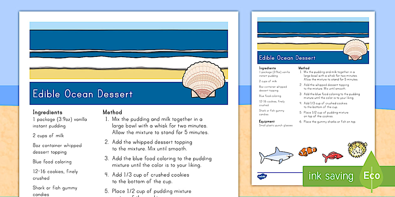 Ocean-Themed Dessert Recipe | World Ocean Day | Twinkl USA