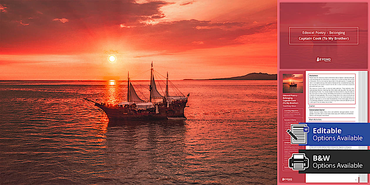 Captain Cook (To My Brother) Poem | GCSE | Beyond English