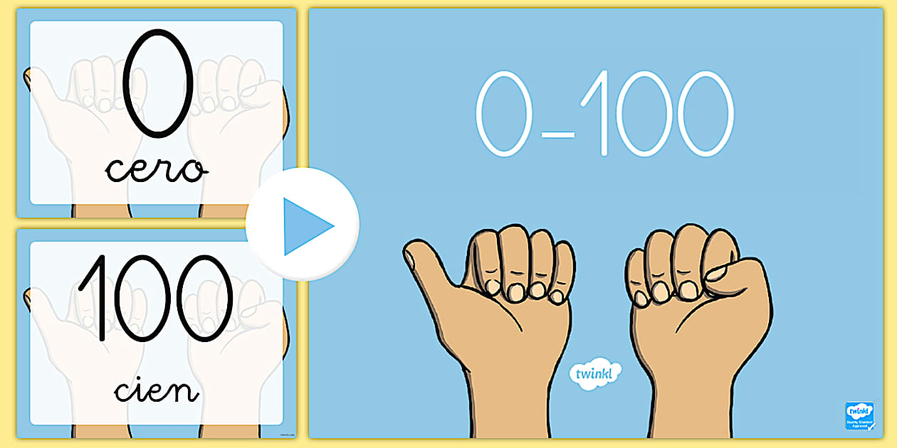 Presentación: Los números - 0-100 (profesor hizo) - Twinkl