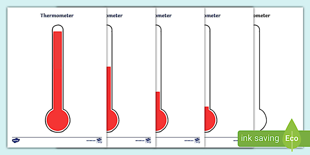 Blank Thermometer Worksheet (teacher made) - Twinkl