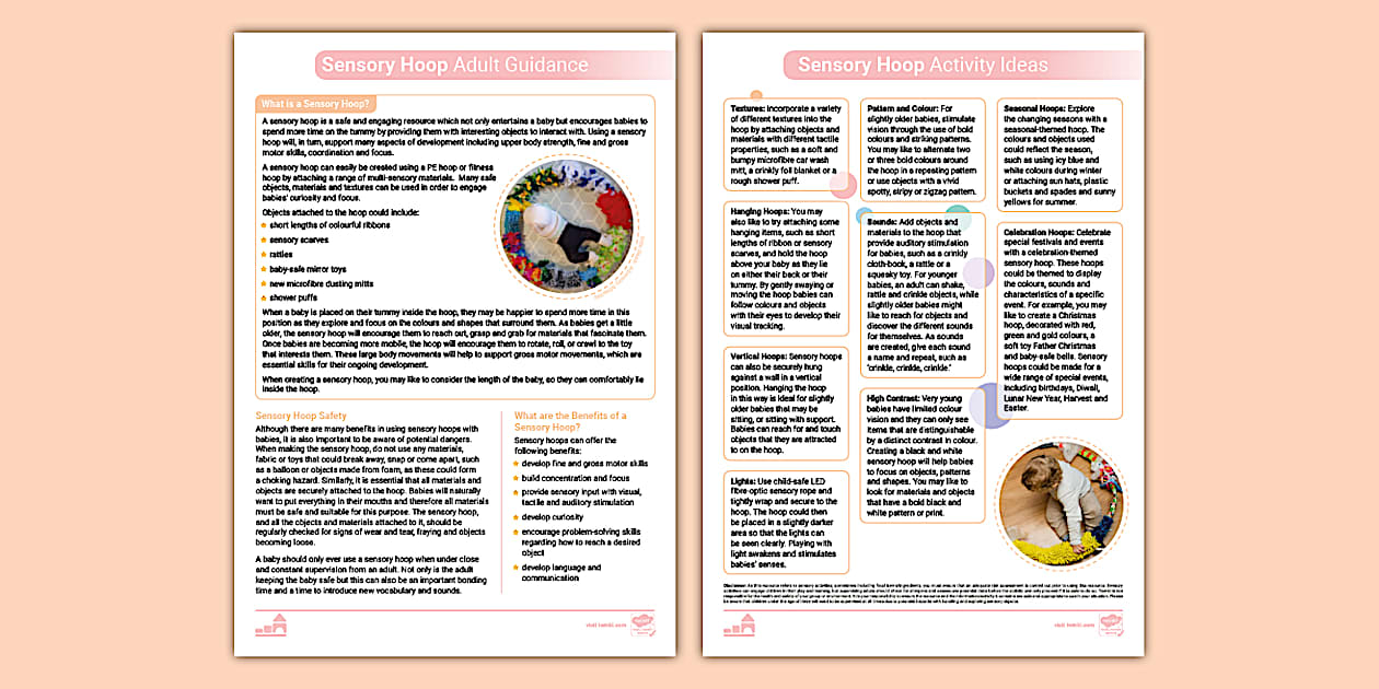 Baby Room Activities: Sensory Hoop Adult Guidance and Ideas