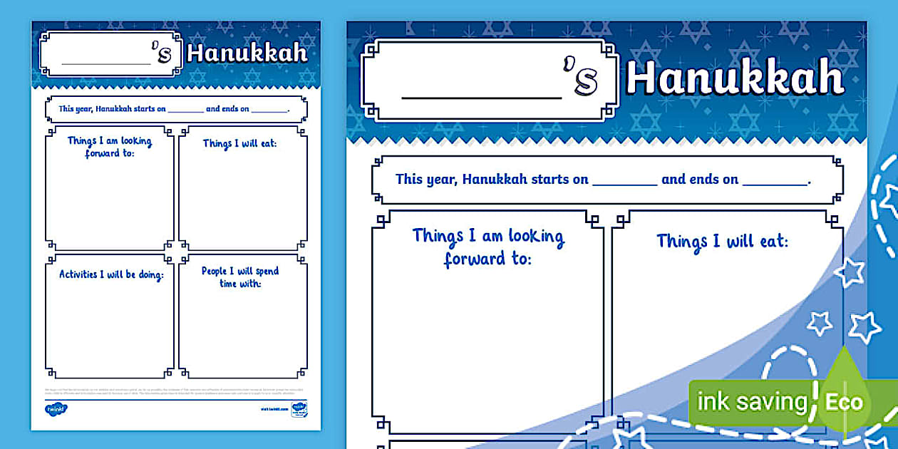 Hanukkah Draw and Write Activity (Ages 5 - 7) (teacher made)