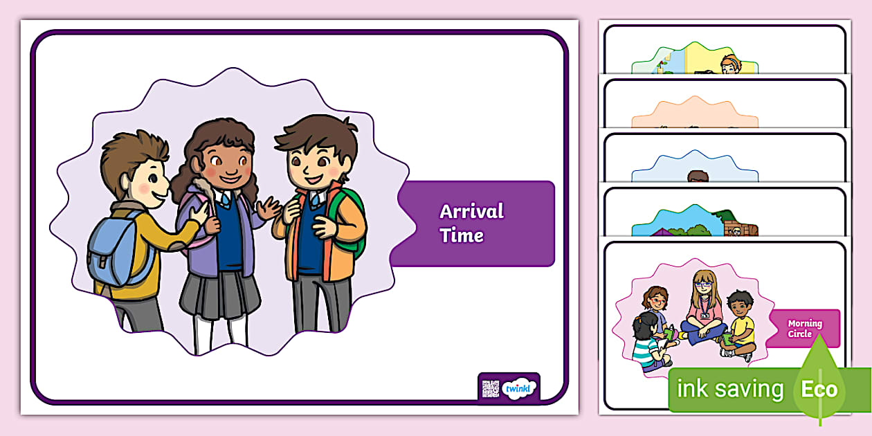 National Curriculum Daily Routine Periods Cards - Twinkl