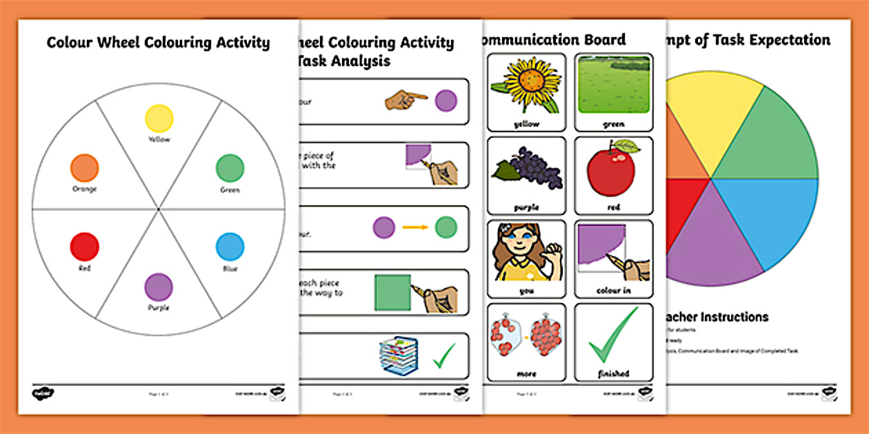 Colour Wheel Colouring Page (teacher made) - Twinkl