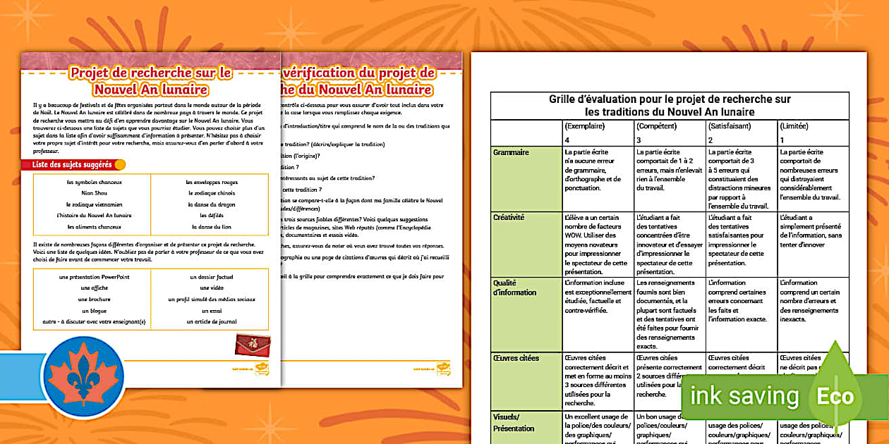 Lunar New Year Activities for Students | Research Project