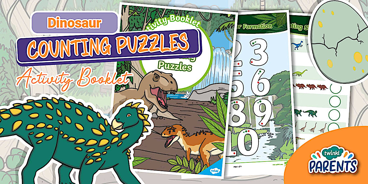 👉 Activity Booklet - Dinosaur Counting Puzzles