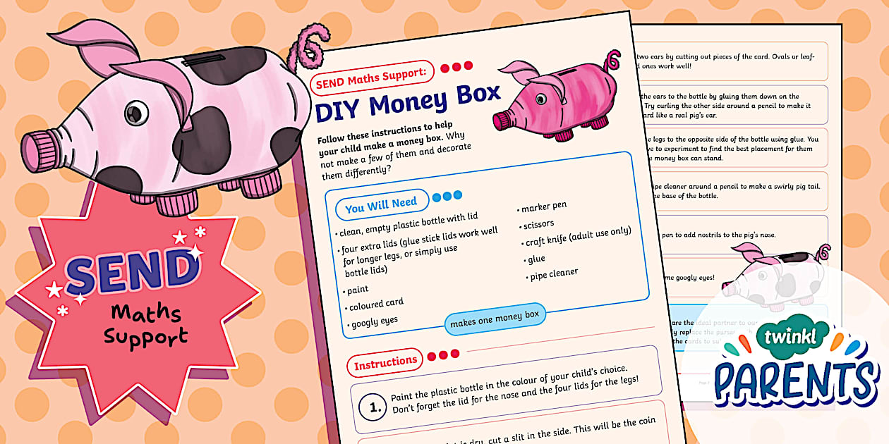 SEND Maths Support: DIY Money Box (Year 1 Level)