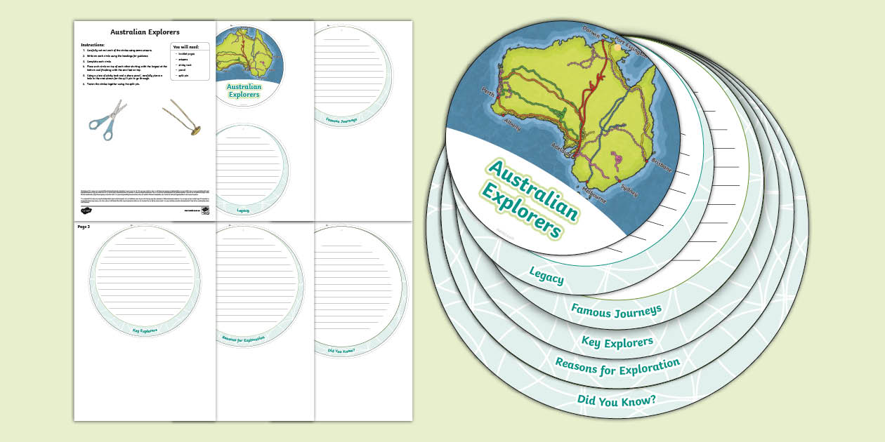 Australian Explorers Circles Booklet