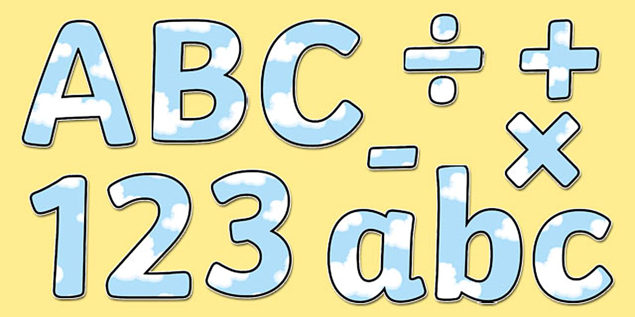 Day Sky Themed Display Lettering (teacher made) - Twinkl