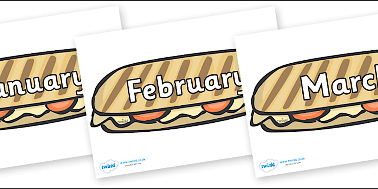 Cursive Months of the Year on Paninis (teacher made)