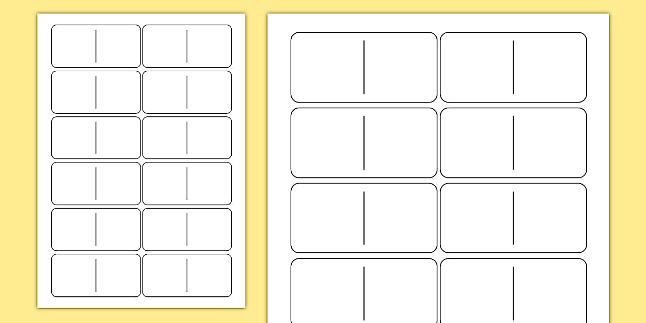 Editable Blank Domino Template (l'enseignant a fait)