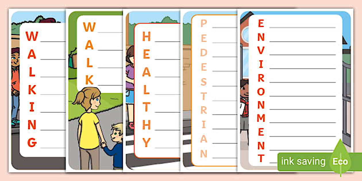 Walk to School Week Acrostic Poem | Twinkl Learning Resource