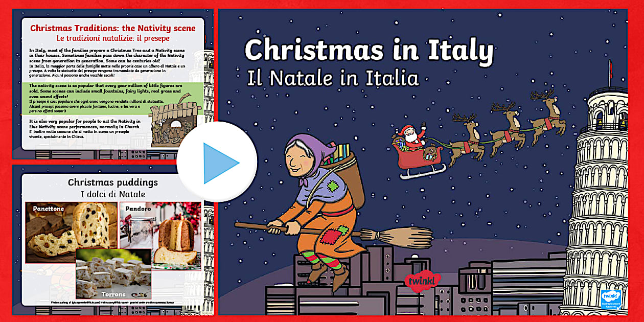 Christmas in Italy PowerPoint English/Italian (teacher made)