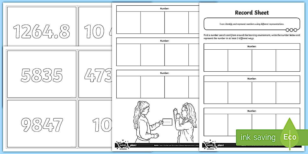 Different Representations Number Hunt Activity - Twinkl