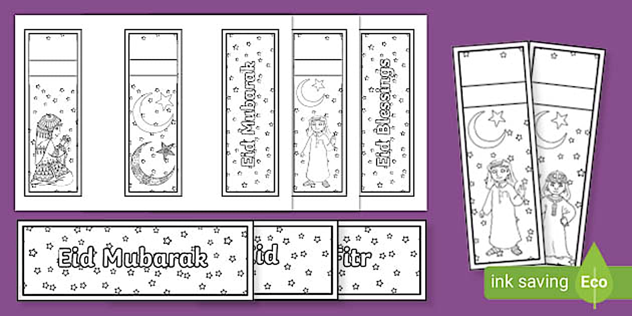 Eid al-Fitr Colouring Bookmark Activity