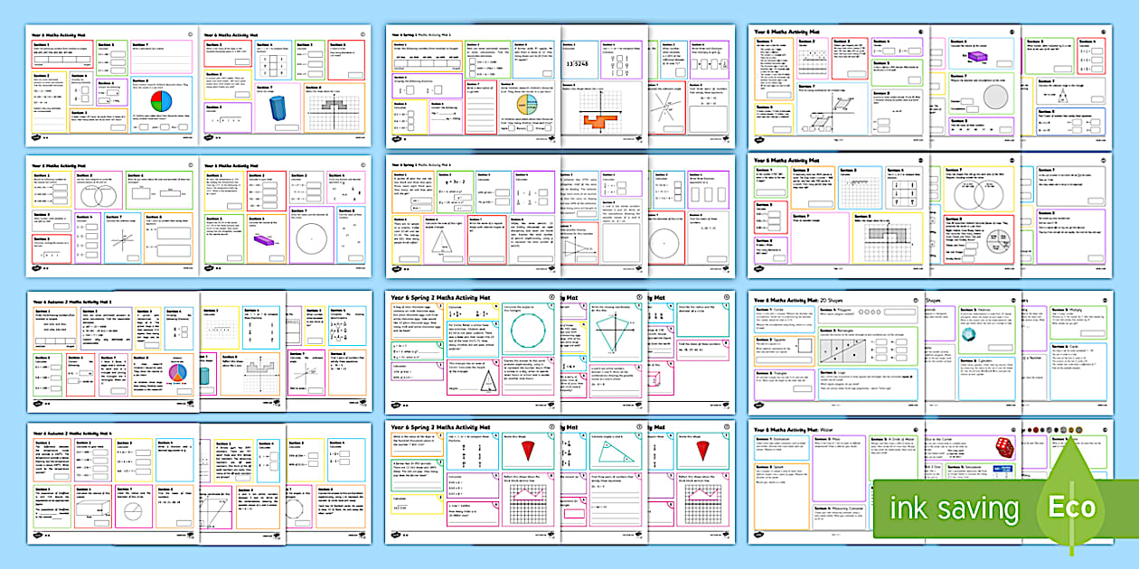 Year 6 Maths Activity Mats Bumper Planning Pack - Twinkl