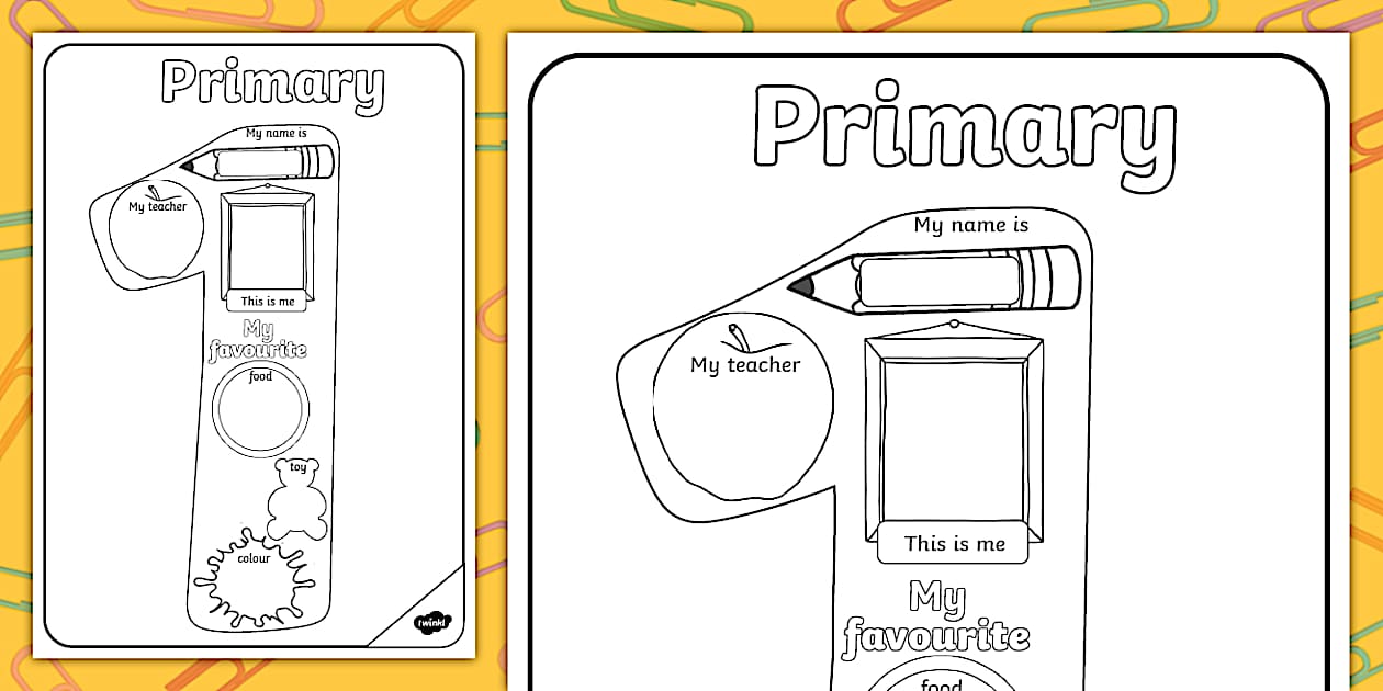 Back to School Primary 1 Doodle Activity Sheet - Twinkl