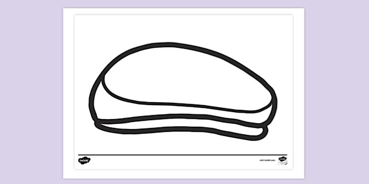 Cap Outline Colouring Sheet | Colouring Sheets - Twinkl