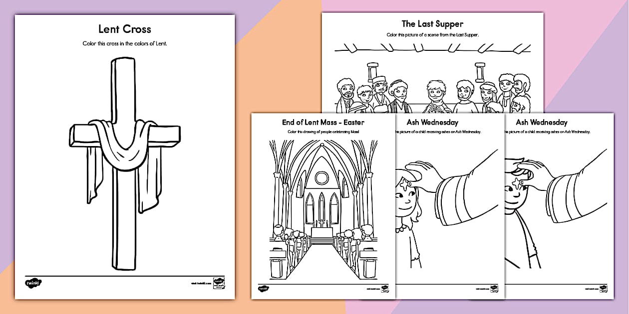 Printable Lent Coloring Pages for Kids | Twinkl USA - Twinkl