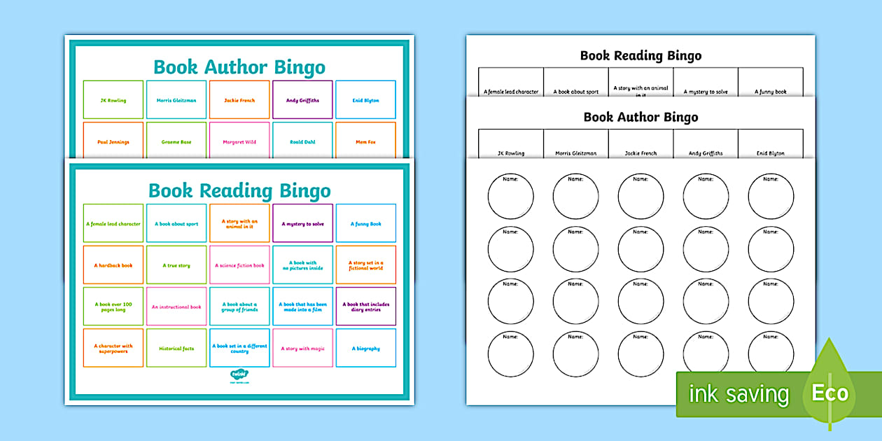 Bingo game for Book reading- Teacher made (Lehrer gemacht)