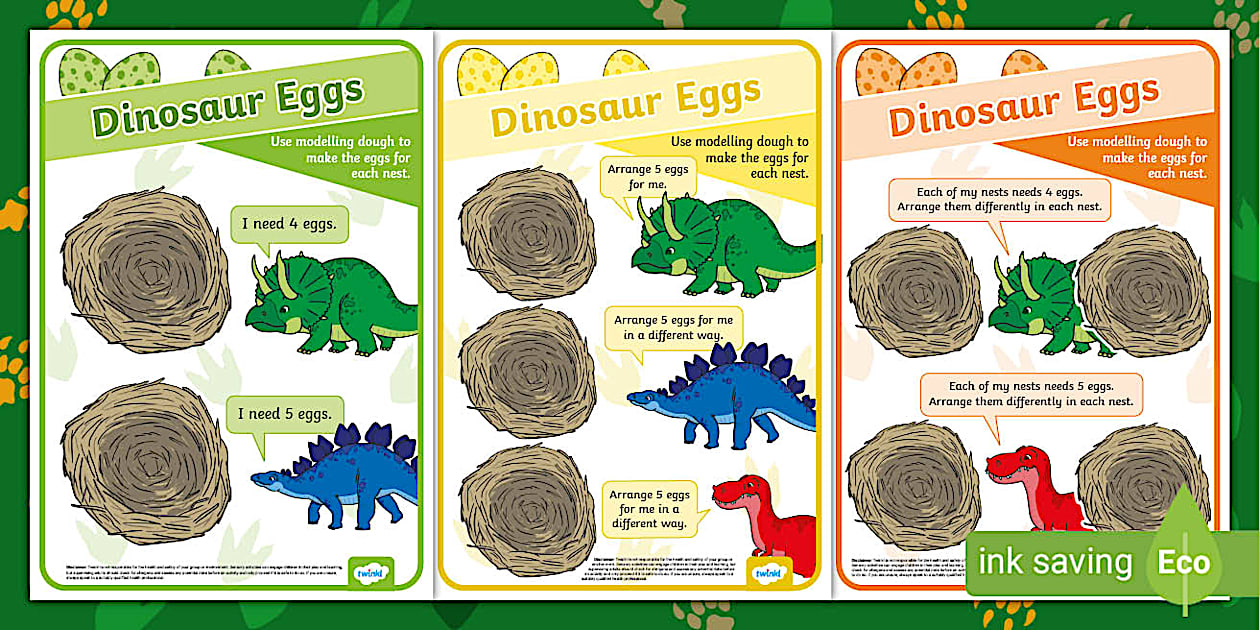 👉 Dinosaur Eggs 4 and 5 Activity | Twinkl (teacher made)