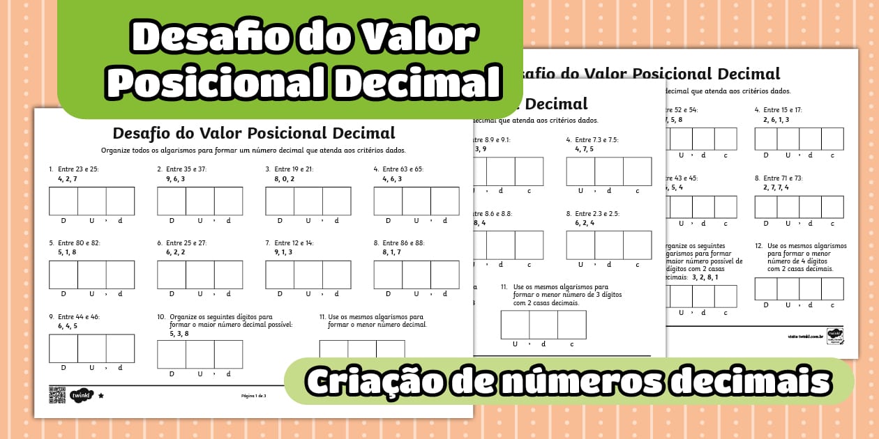 Desafio do Valor Posicional Decimal