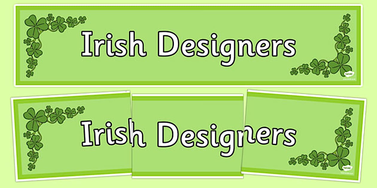 Cursive Irish Designers Display Banner (teacher made)