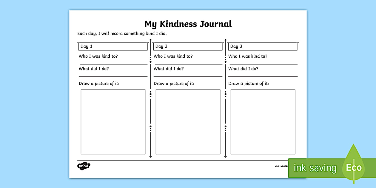 My Kindness Diary (teacher made) - Twinkl