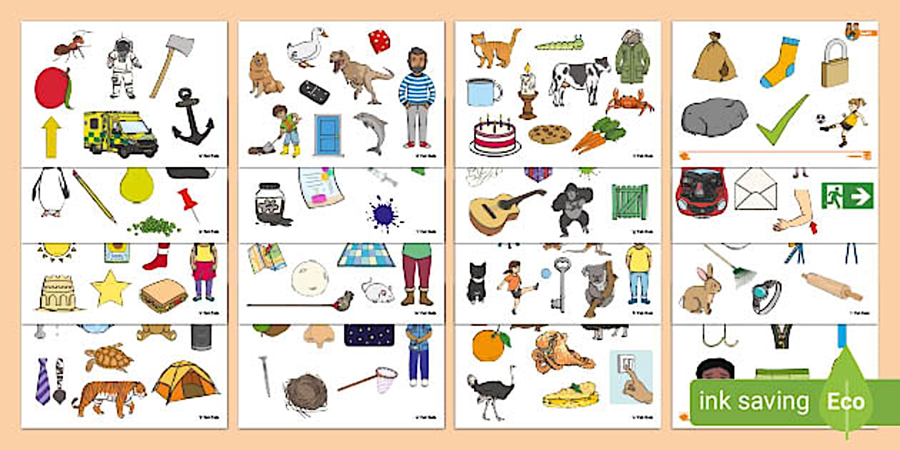 Twinkl Phonics Level 2 Sound Picture Cut-Outs Bumper Pack