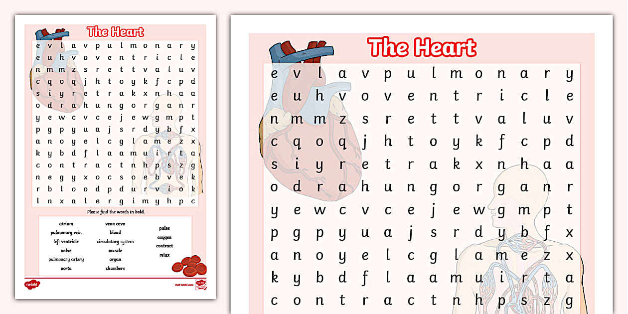 KS2 Heart Word Search - Science - Twinkl