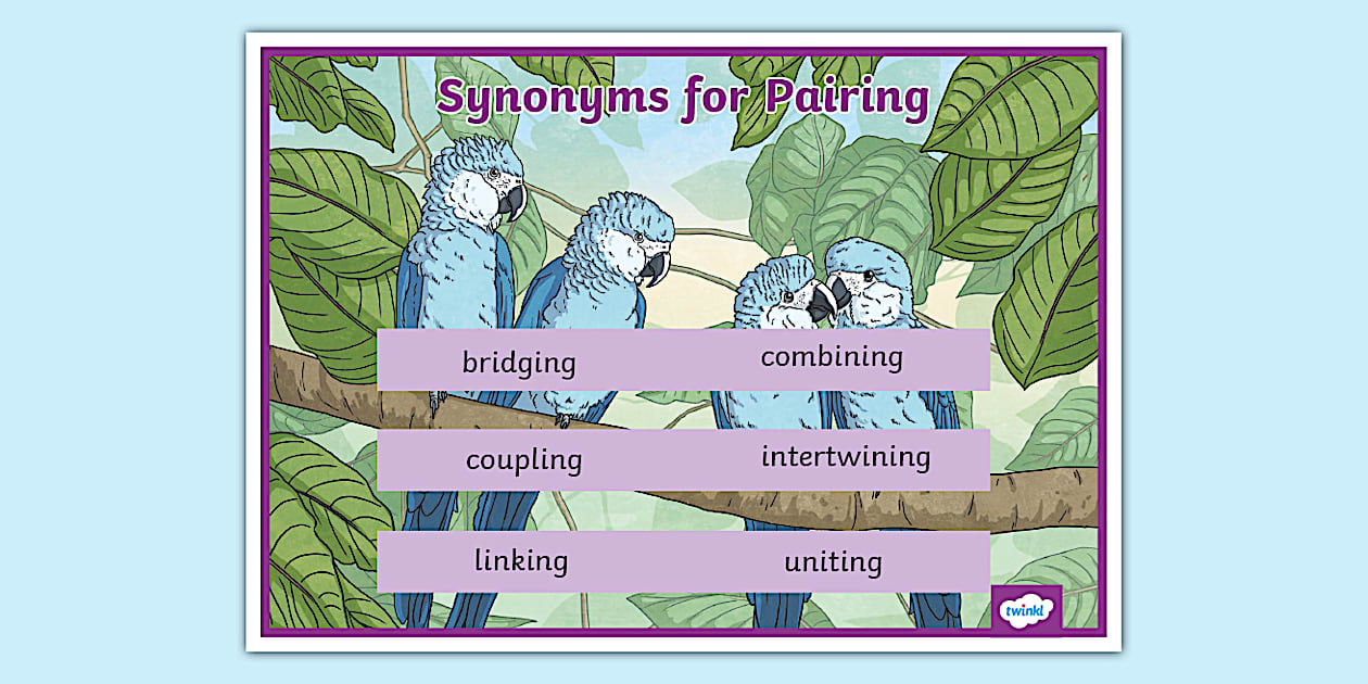 Synonyms for Pairing Word Mat (teacher made) - Twinkl