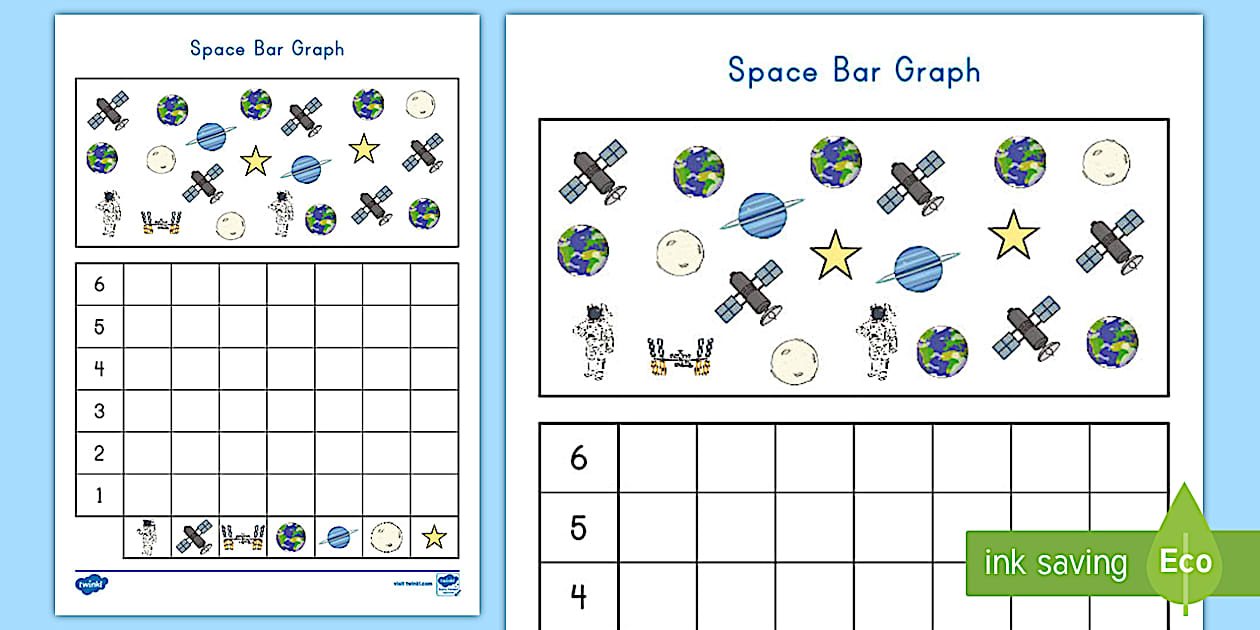 Space Bar Graph Worksheet (teacher made) - Twinkl