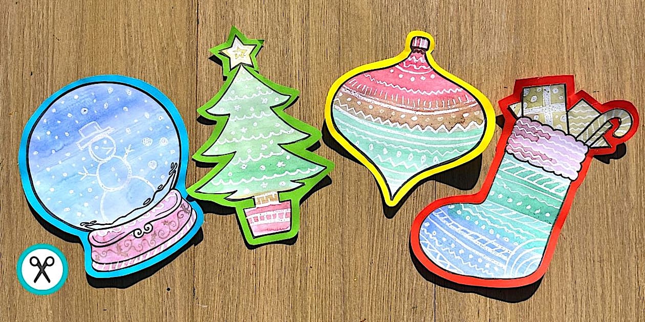 Wax Crayon Christmas Patterns | Christmas Crafts - Twinkl