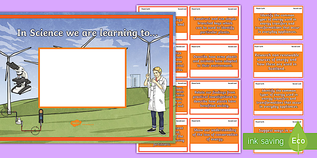 'We Are Learning To' Second Level Science Display Poster