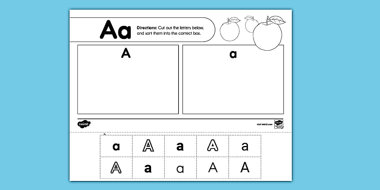 Uppercase and Lowercase Letter A Sort (teacher made)