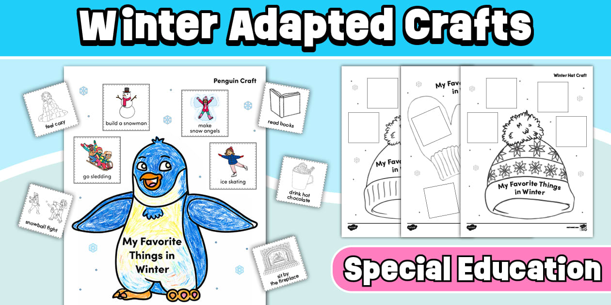 Winter Adapted Crafts for Special Education