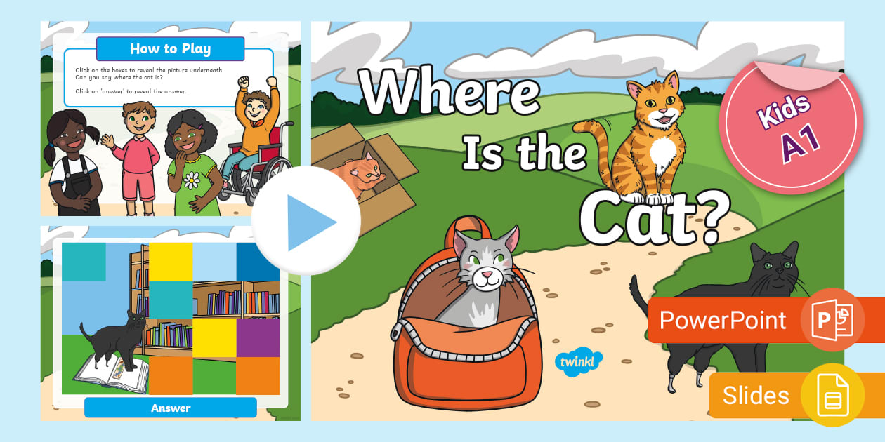 Prepositions of Place Reveal the Picture PowerPoint - Twinkl