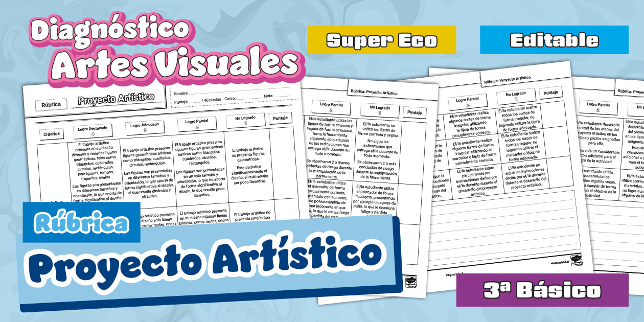 Rúbrica | Evaluación Diagnóstica | Proyecto Artístico | 3º