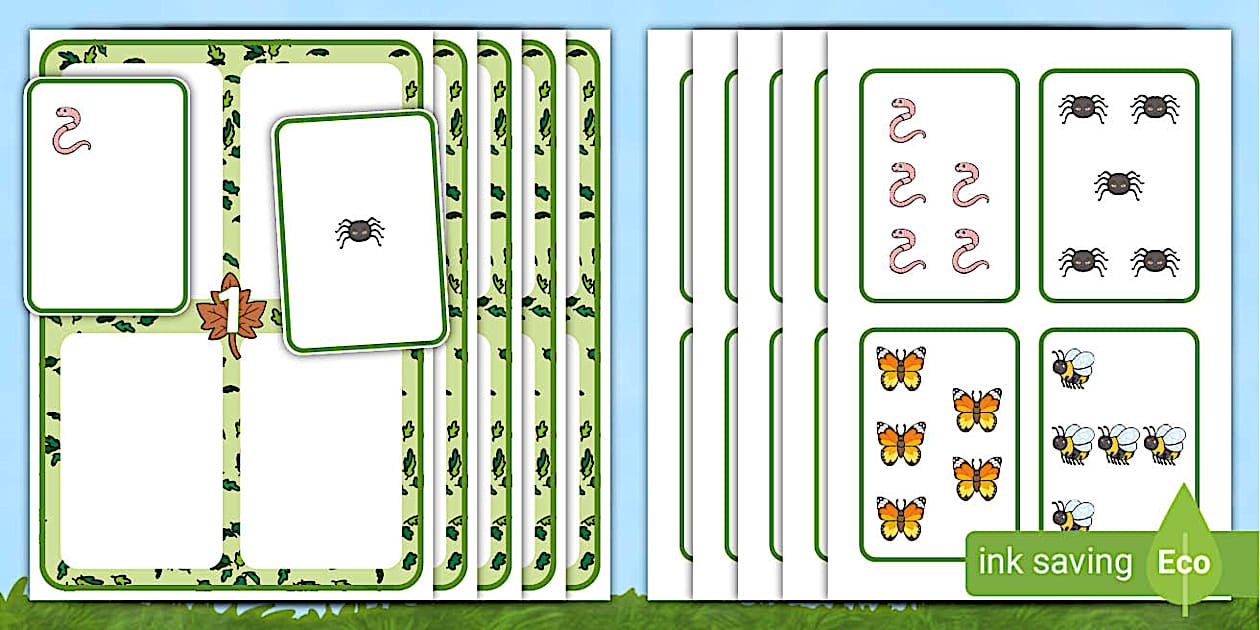 👉 Minibeasts Subitising Numbers 1 to 5 Sorting Activity