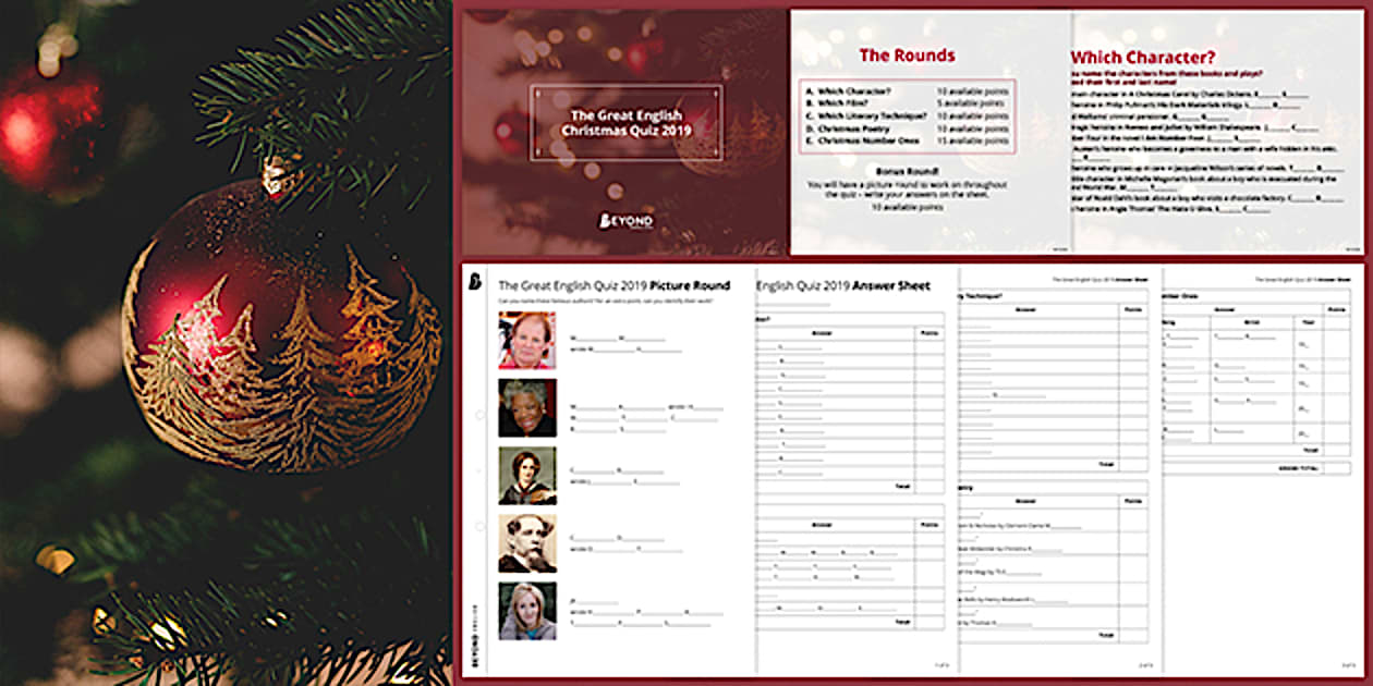 Christmas Quiz | Christmas 2019 | KS3 & GCSE English