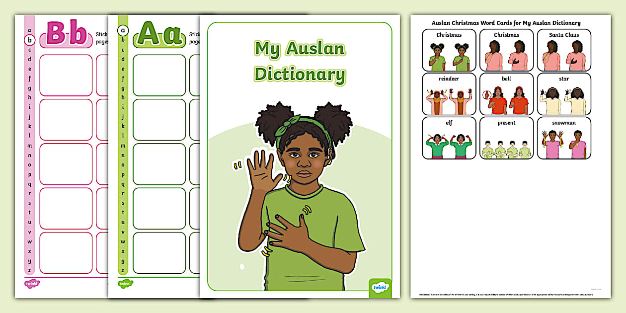 Auslan Christmas Word Cards For My Auslan Dictionary