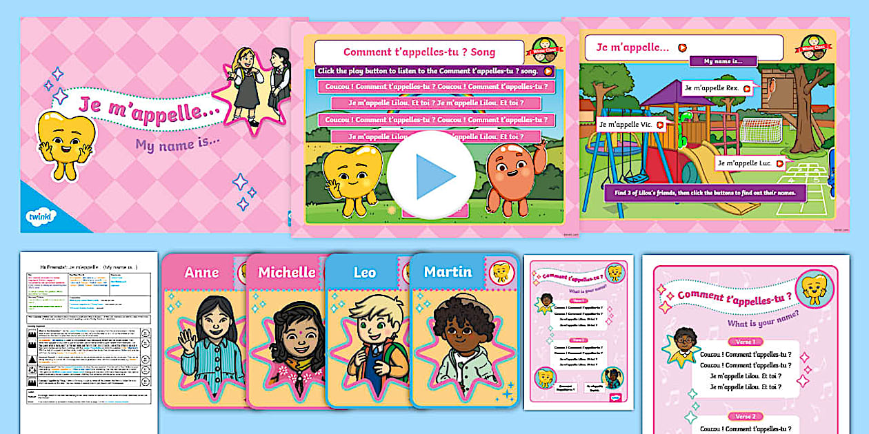 👉 French Hi Friends!: My name is... Lesson Pack 2