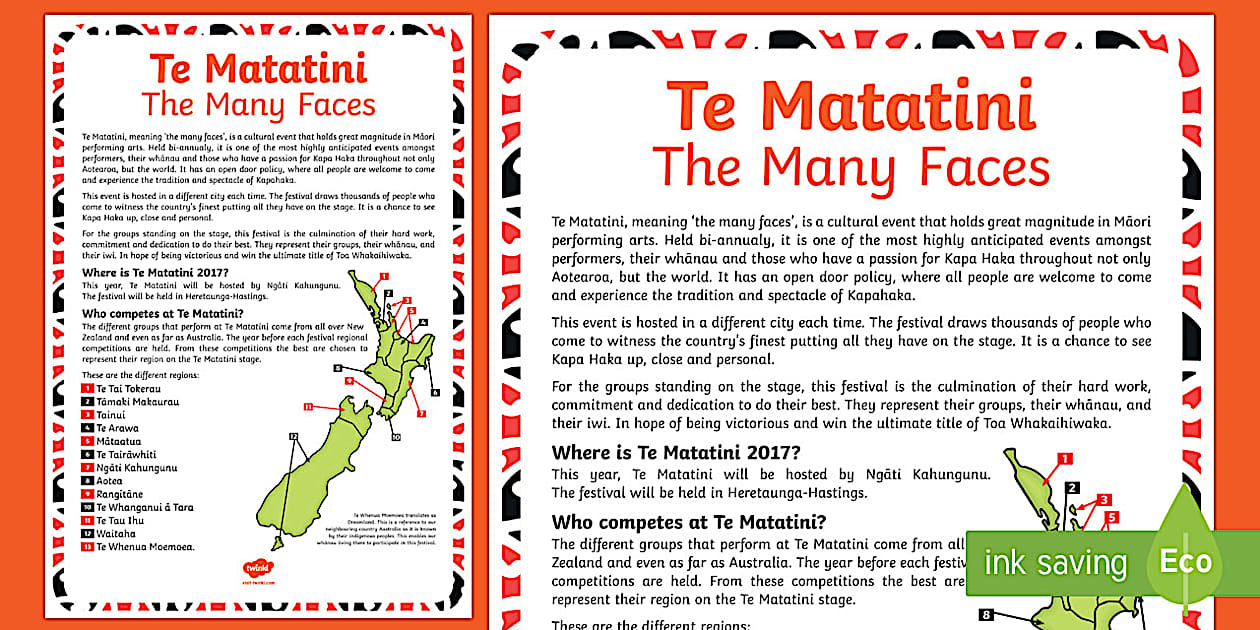 Te Matatini Display Poster (teacher made) - Twinkl