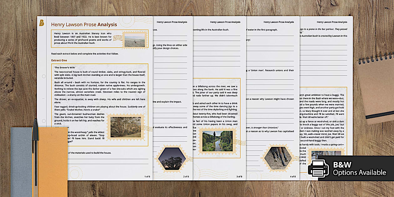 Henry Lawson Prose Analysis (teacher made) - Twinkl