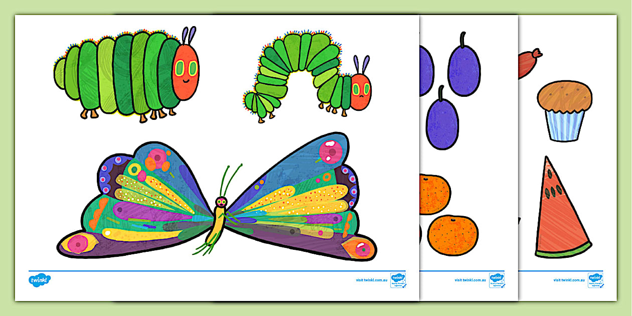 'The Very Hungry Caterpillar' Cut-Outs | Twinkl Resources