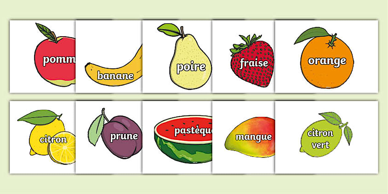 Les fruits et leur nom (Hecho por educadores) - Twinkl