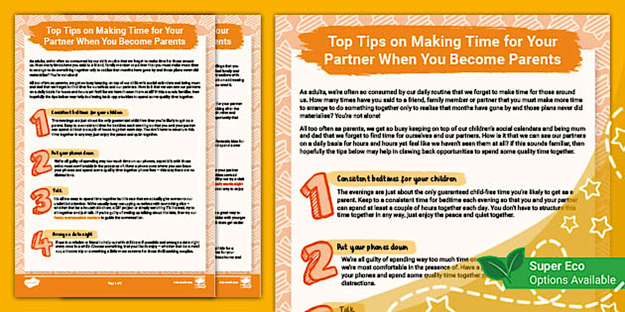 Making Time for Your Partner When You Become Parents
